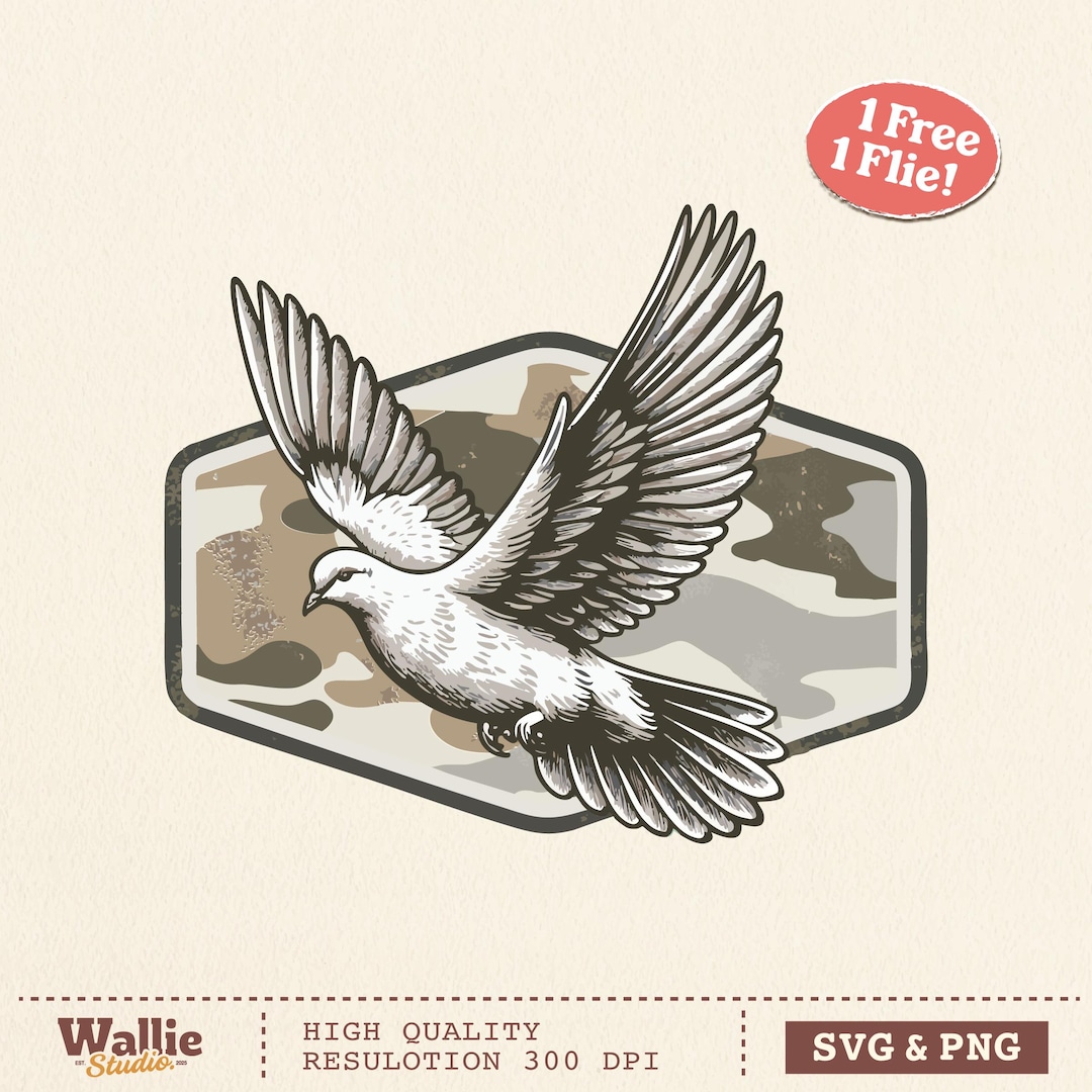 Camo Dove Hunting SVG PNG With Old School Camo Background, Vintage ...