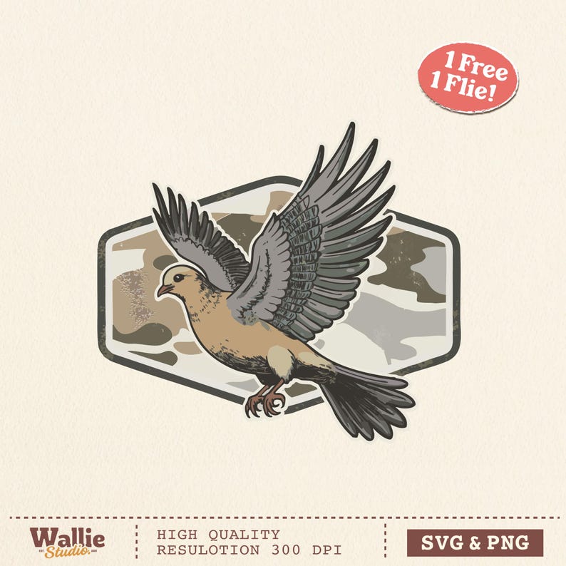 Dove Camo Hunting Design SVG, PNG With Old School Camo, Vintage ...