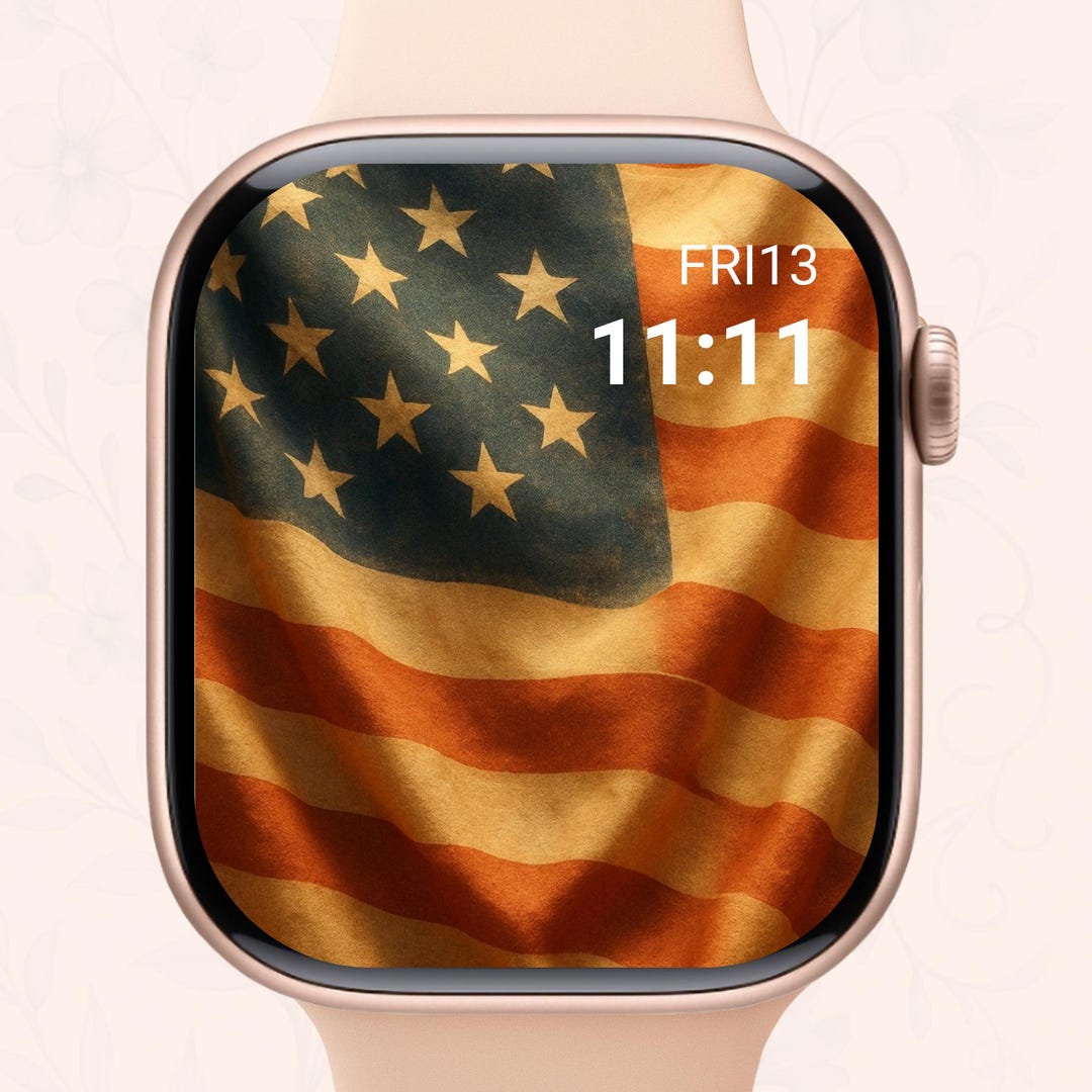 Vintage American Flag Watch Face – Opening Sale | Retro 4th of July ...