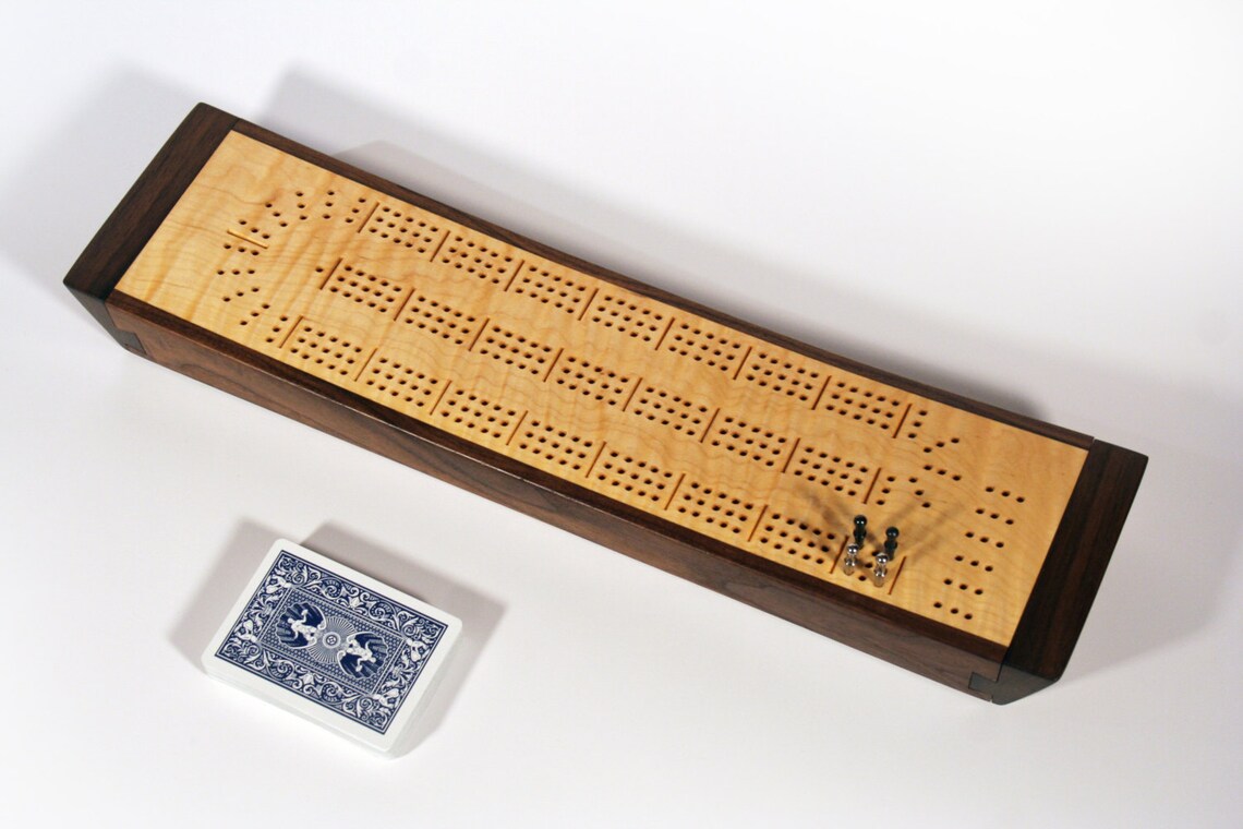 Cribbage Board Continuous Track, Swooped Profile With Peg and Card ...