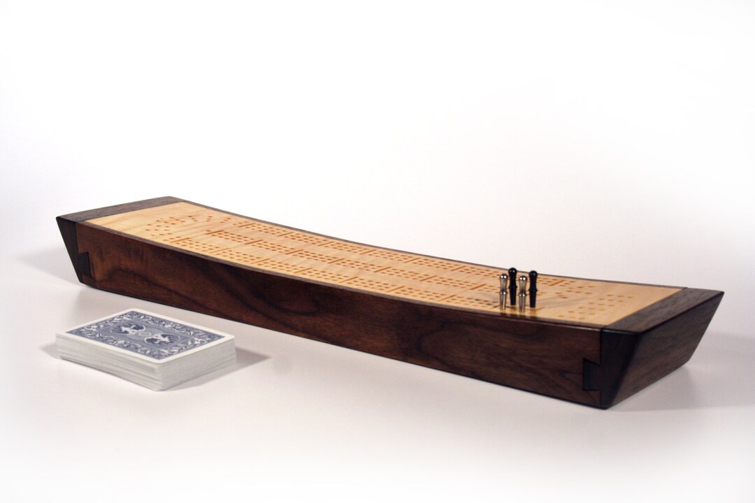Cribbage Board Continuous Track, Swooped Profile With Peg and Card ...