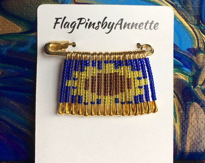 Strawberry Beaded Safety Pin Keychain - Etsy