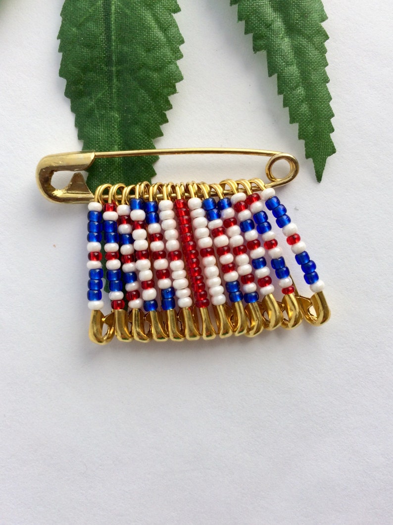 Great Britain Beaded Flag Pin UK Flag British Flag Pin - Etsy