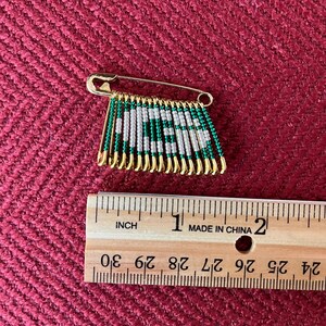 Green Bay Packers Beaded Flag Pin Handmade Pin Packer Pin Lapel Pin ...