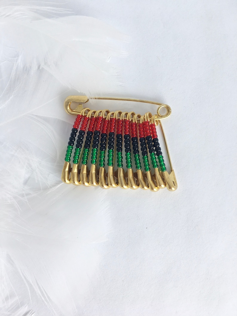 African Flag Pin Beaded Flag Pin Handmade RBG Flag Pin Afro | Etsy