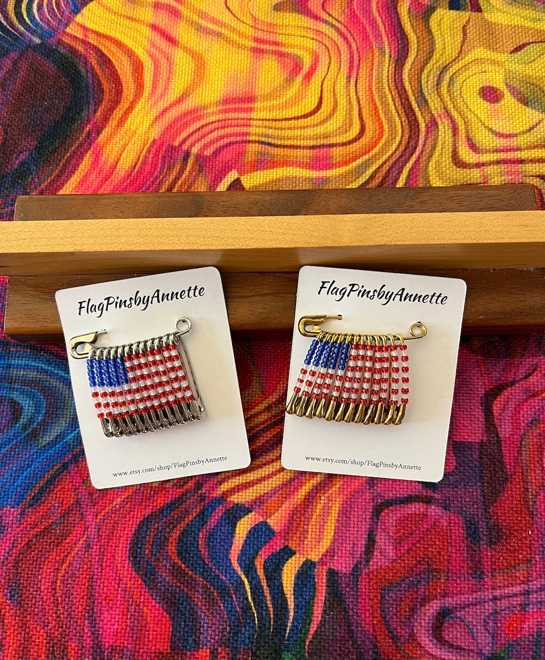 American Flag Pin Fourth of July Pin Lapel Pin handmade Pin Brooch Gift ...