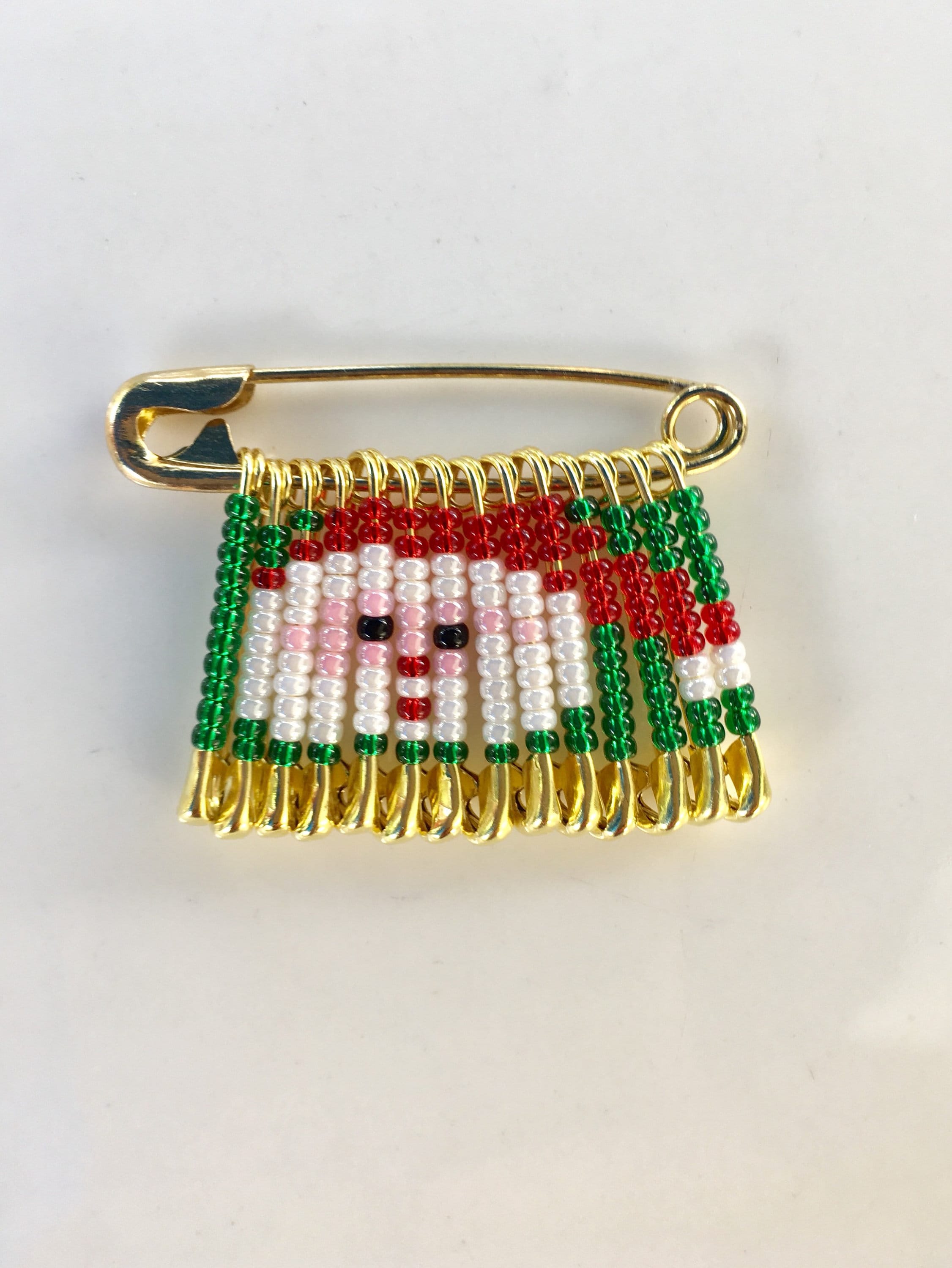Santa Pin Beaded Santa Pin Holiday Gift Stocking Stuffer - Etsy UK