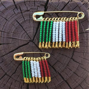 Italy Flag Pin Italian Flag Pin Handmade Lapel Pin Beaded Flag Pin Gift ...