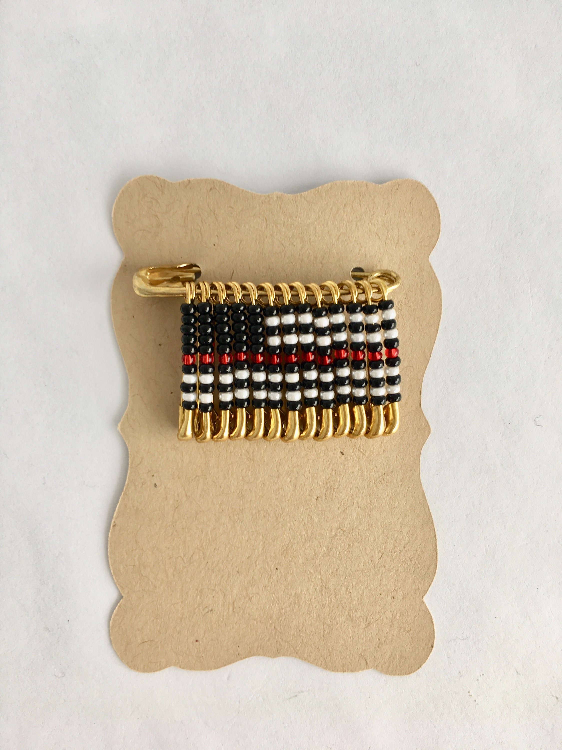 Firefighter Pin Handmade Pin Safety Pin Jewelry Thin Red Line | Etsy