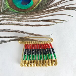 African Flag Pin Beaded Flag Pin Handmade RBG Flag Pin Afro - Etsy