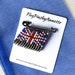 Great Britain Beaded Flag Pin UK Flag British Flag Pin Handmade Pin ...