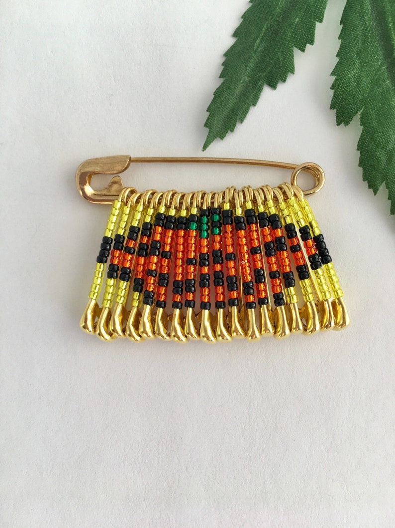 Pumpkin Pin Halloween Fall Pin Pumpkin Beaded Pin Thanksgiving | Etsy