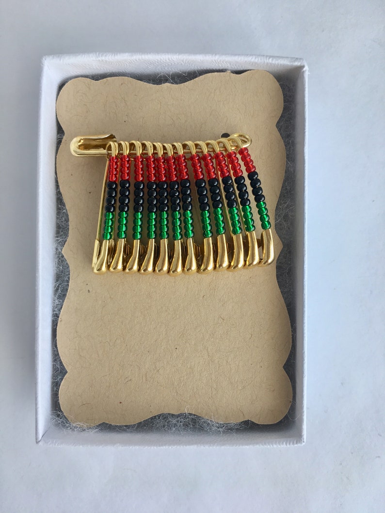 African Flag Pin Beaded Flag Pin Handmade RBG Flag Pin Afro | Etsy