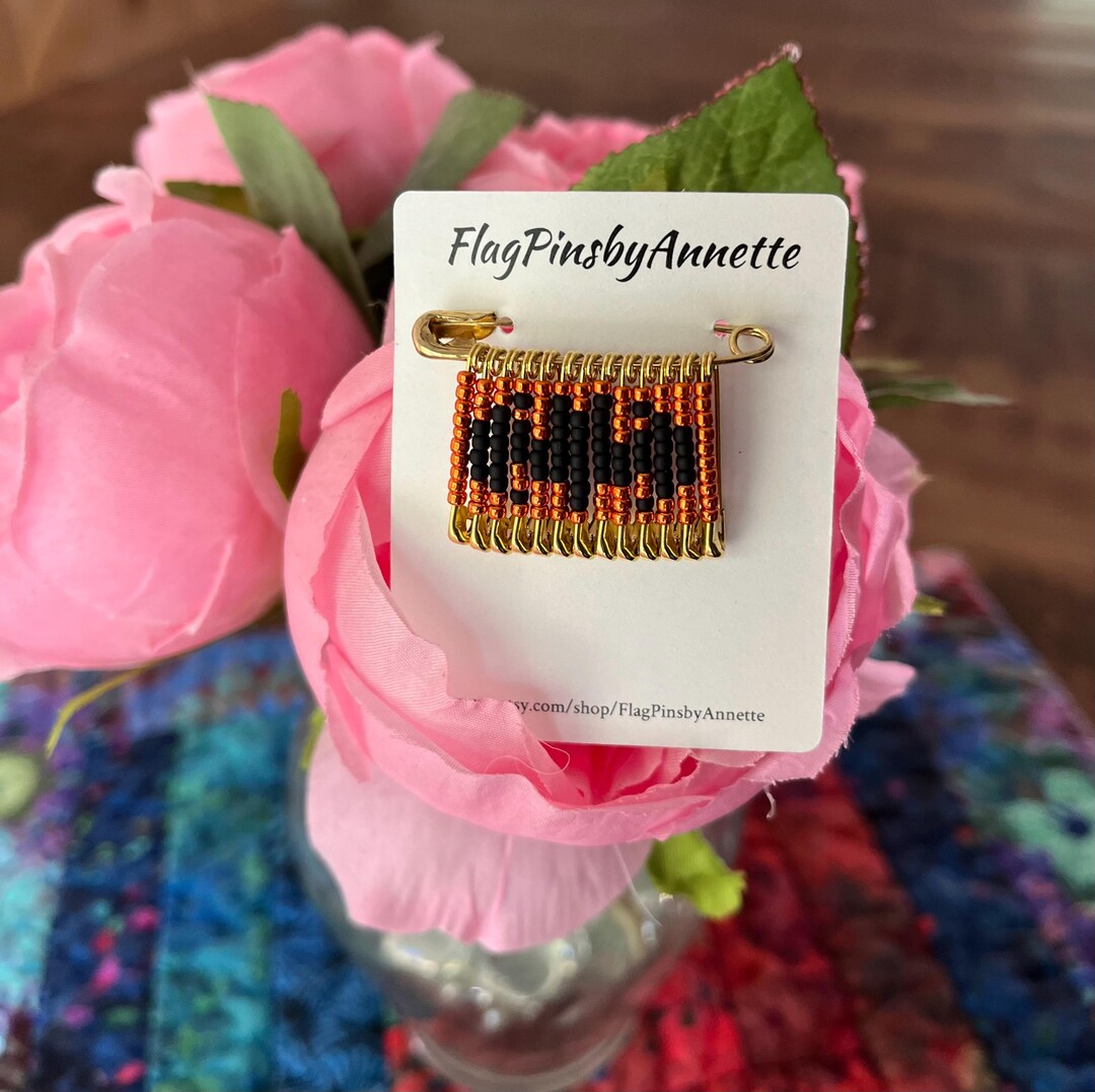 Bat Pin Halloween Pin Fall Pin Beaded Pin Handmade Lapel Pin Gift for ...