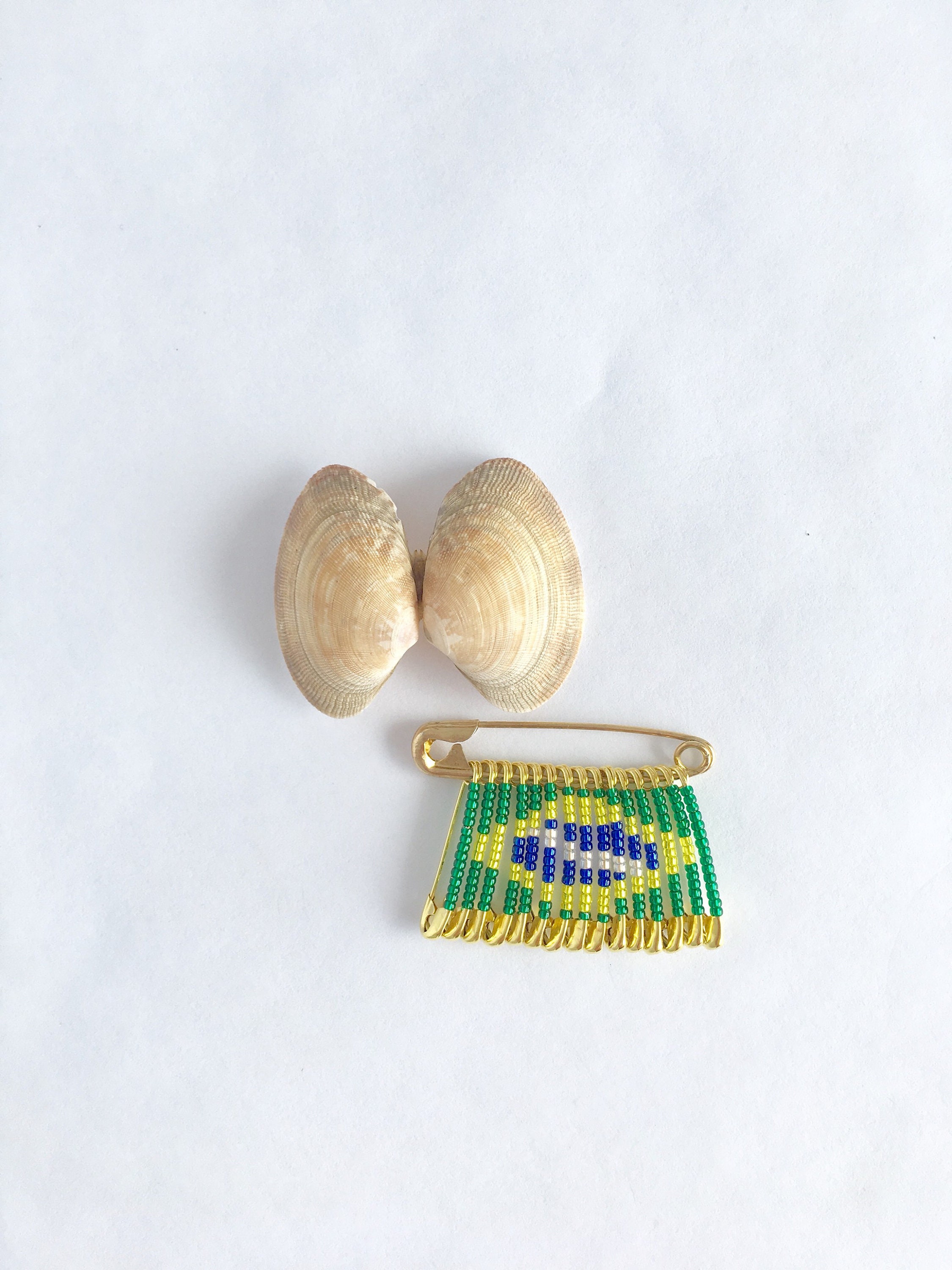Brazil Beaded Flag Pin World Cup Pin Safety Pin Flag Brazil - Etsy