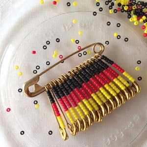 German Flag Pin World Cup Pin Handmade Gift for Her Birthday Gift Lapel ...