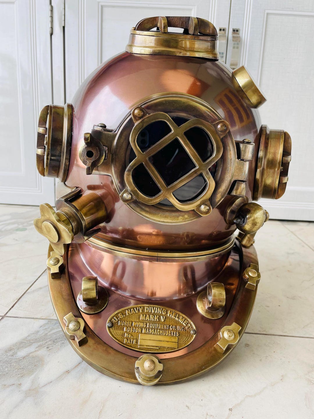 Vintage US Navy Mark V Diving Helmet – 18