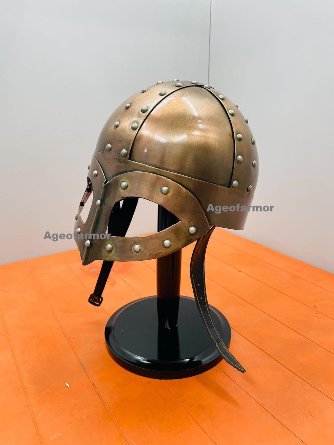 Viking Helmet Medieval Knight Armor | LARP Steel Helmet With Liner ...