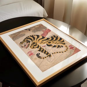 Korean Folk Art Printable, Minhwa Print, Tiger & Magpie (hojakdo ...
