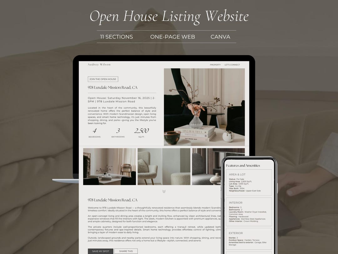 Real Estate Website Templates for Realtors and Agents | Single Property ...