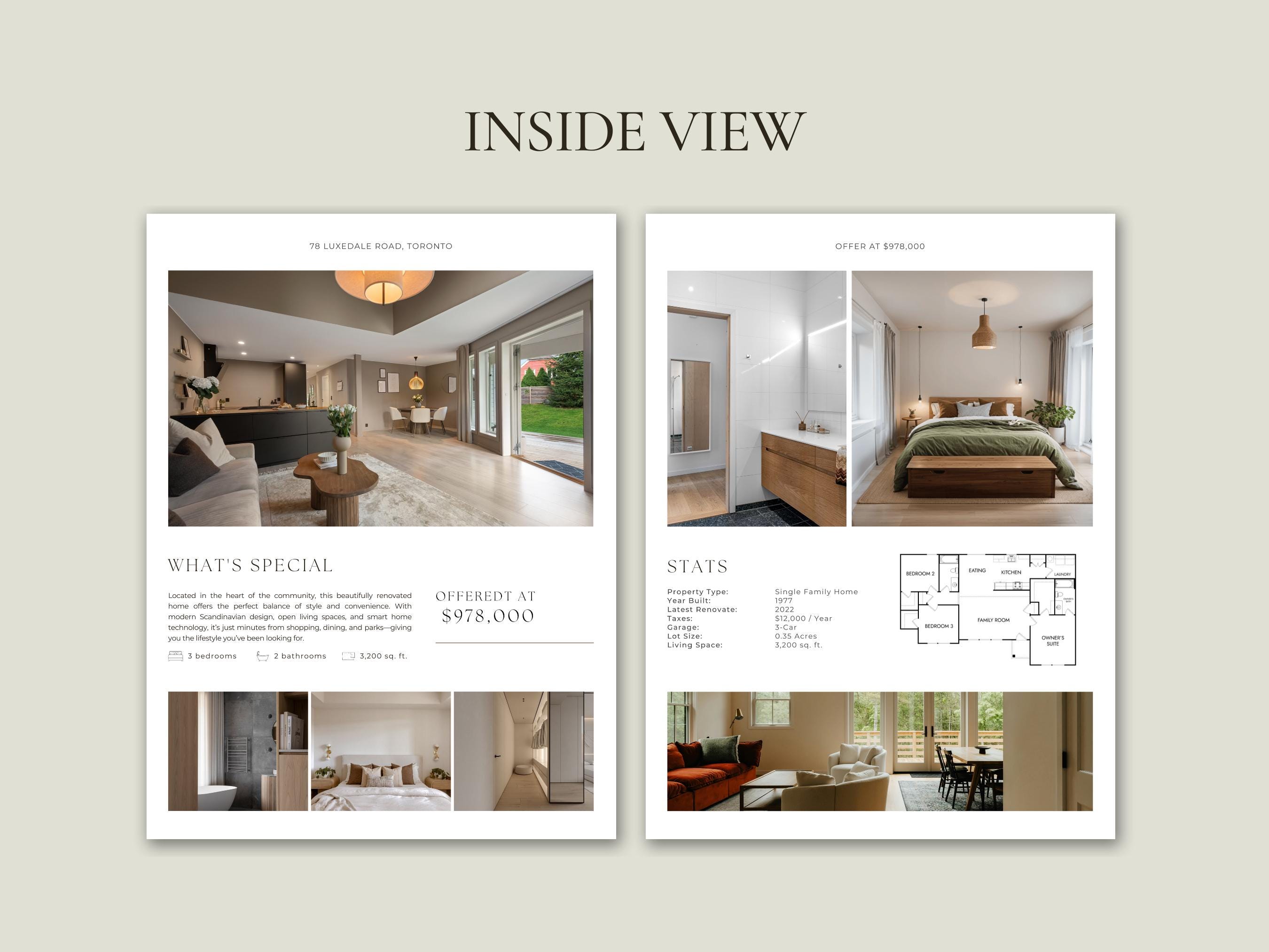 Luxury Property Brochure 4 Page Real Estate Flyer, Listing Brochure ...