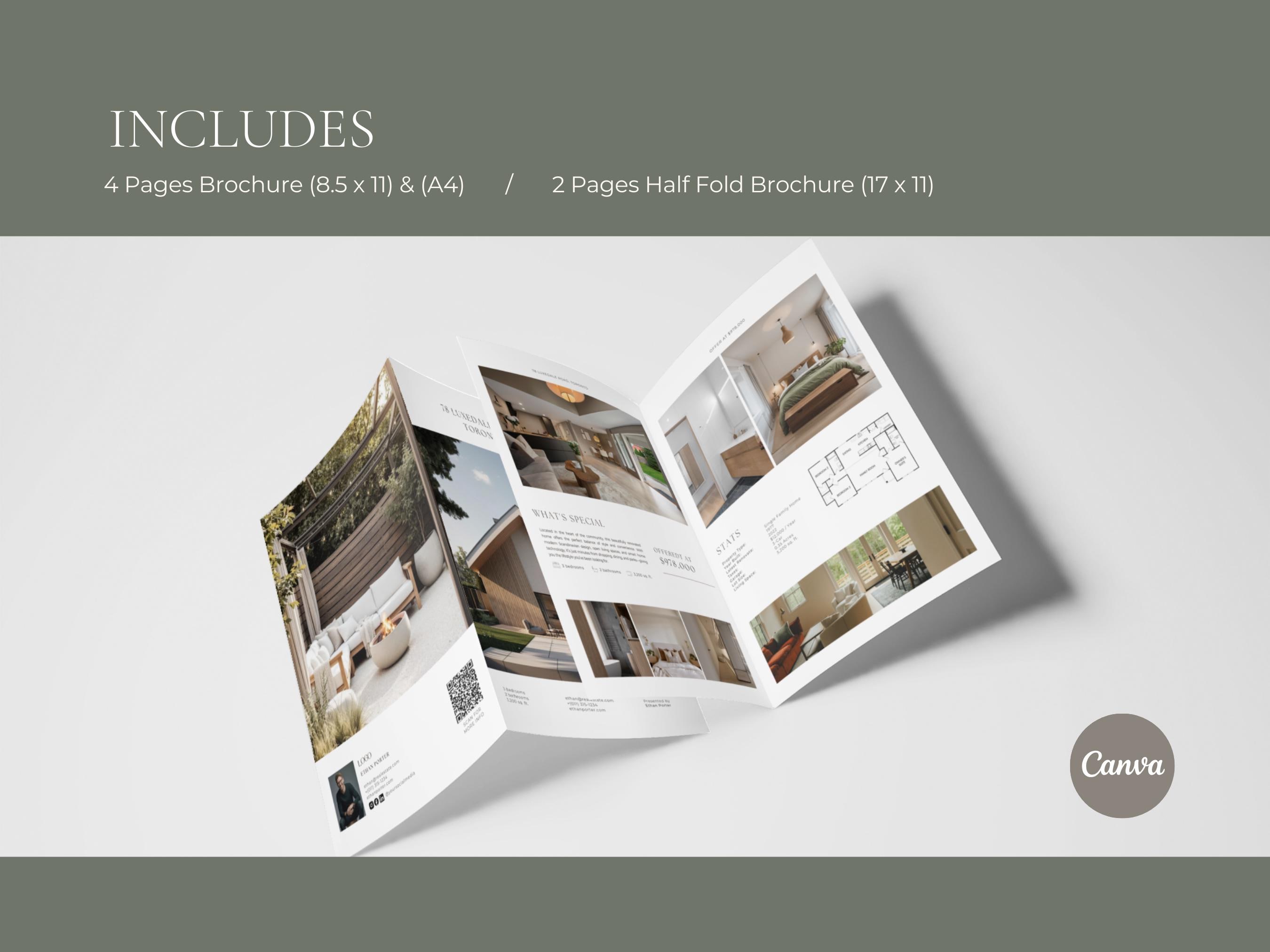Luxury Property Brochure 4 Page Real Estate Flyer, Listing Brochure ...