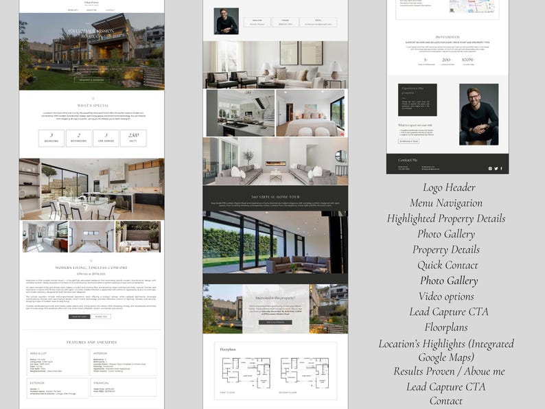 Real Estate Website Templates for Realtors and Agents | Single Property ...
