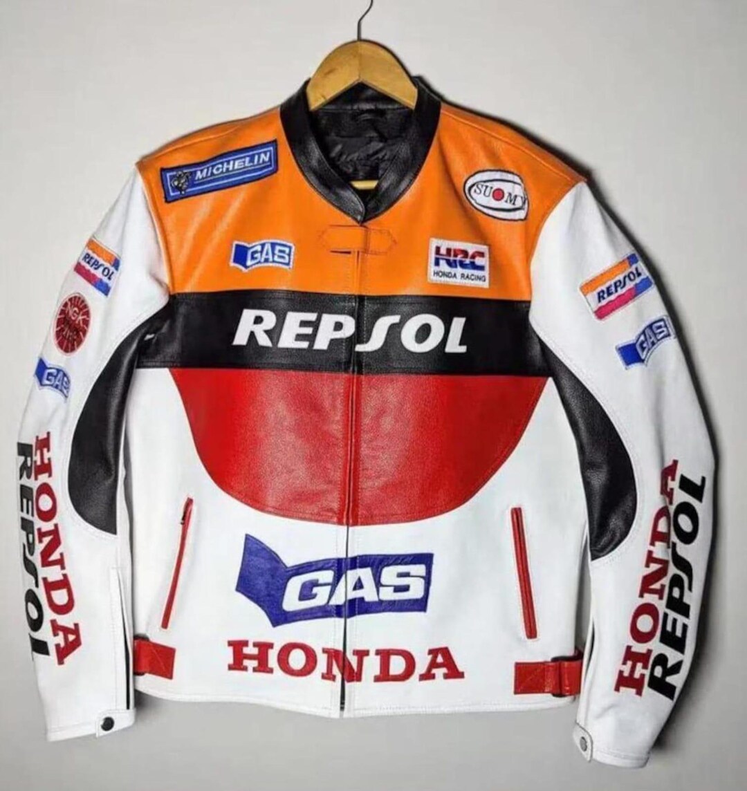 Honda Biker Jacket Beautiful White Honda Leather Jacket Honda Repsol ...
