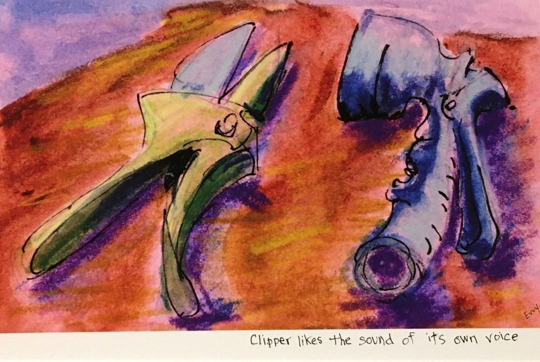 Clipper Likes the Sound of Its Own Voice 9x 12 Inch Matted - Etsy