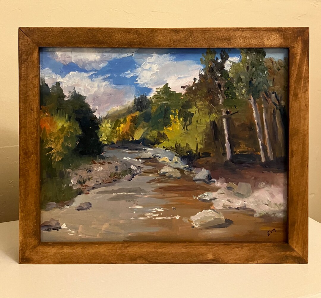 Rock River in the Fall, Vermont, Oil Painting, Framed - Etsy