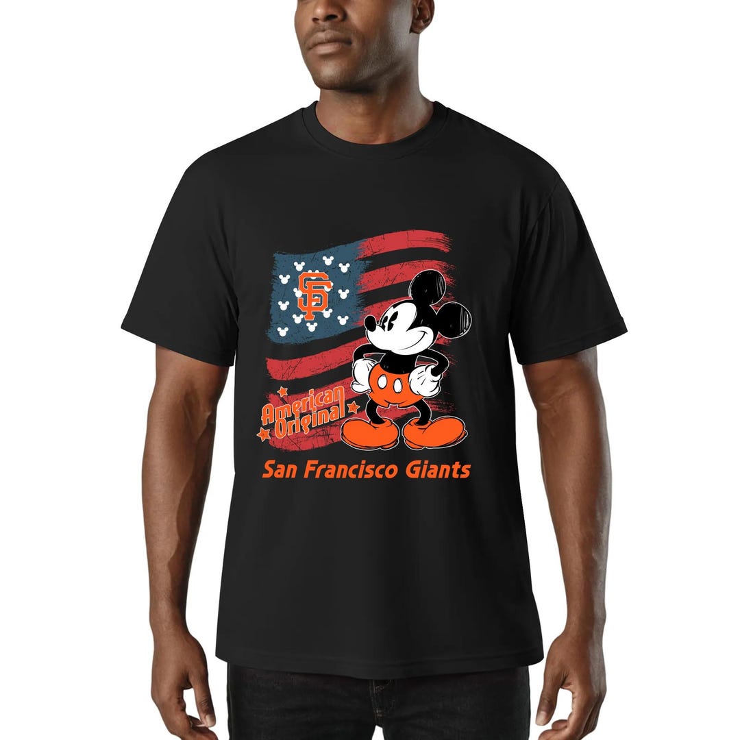 Mickey Mouse San Francisco Giants T-shirt: American Flag MLB Tee - Etsy
