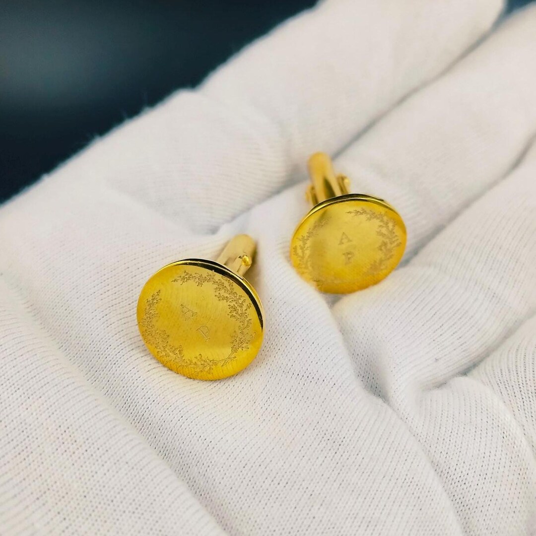 Personalized Logo Cufflinks, Initials Sterling Silver Wedding Gift - Etsy