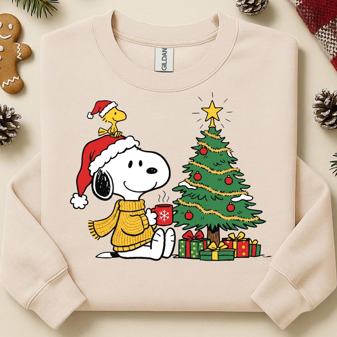 Christmas Snoopy Sweatshirt | Snoopy Lover Gift | Festive Peanuts ...