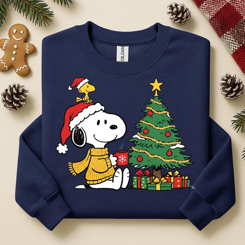 Christmas Snoopy Sweatshirt | Snoopy Lover Gift | Festive Peanuts ...