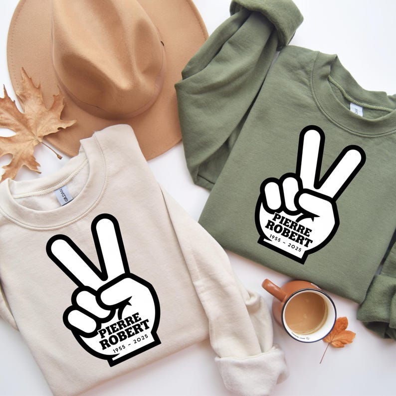RIP Pierre Robert Peace Sign T-shirt & Sweatshirt | WMMR Radio Legend ...
