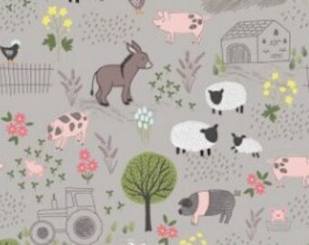 Farm Scene Fabric | Etsy
