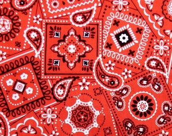 Bandana print fabric | Etsy