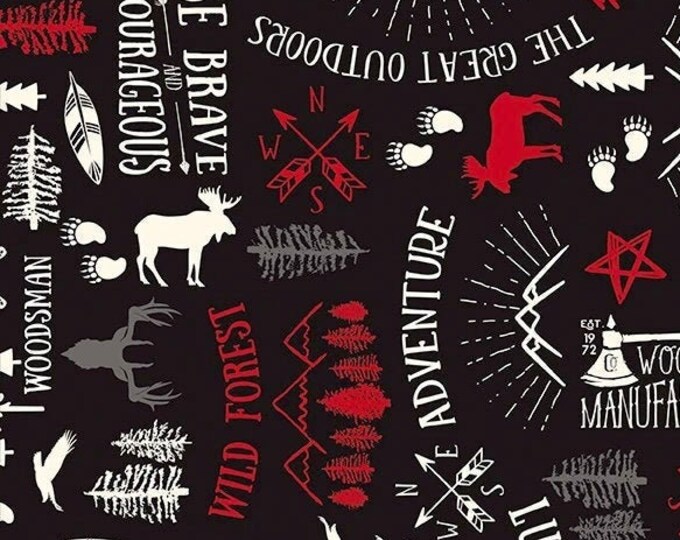 Adventure Fabric Adventure Awaits small White by Nouveau Bohemian ...