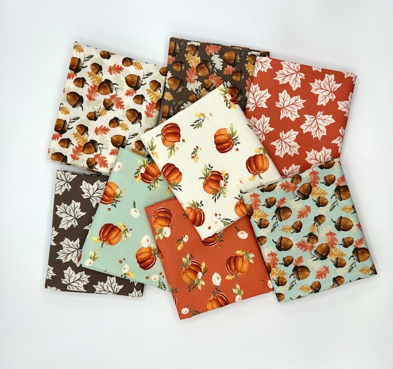 Autumn Bundle of 8 Fabrics, Thanksgiving Fabric, Fall Fabrics, CHOOSE ...