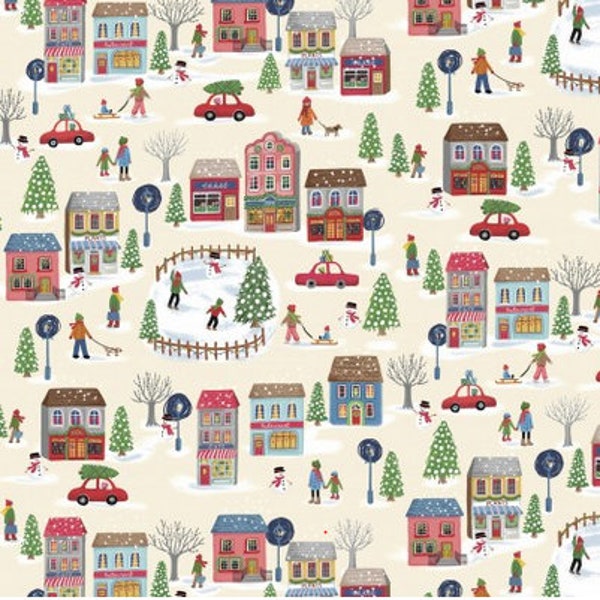 Winter Scene Fabric - Etsy