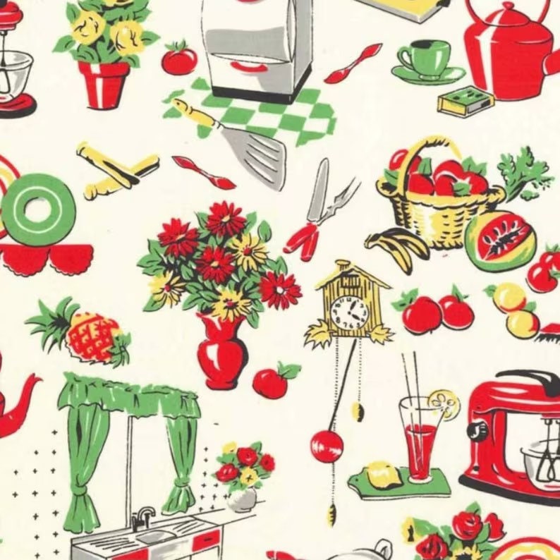 Retro Kitchen Fabric