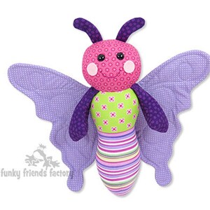 Butterfly Soft Toy Pattern, DIY Butterfly Softie, PAPER Pattern. Ready ...