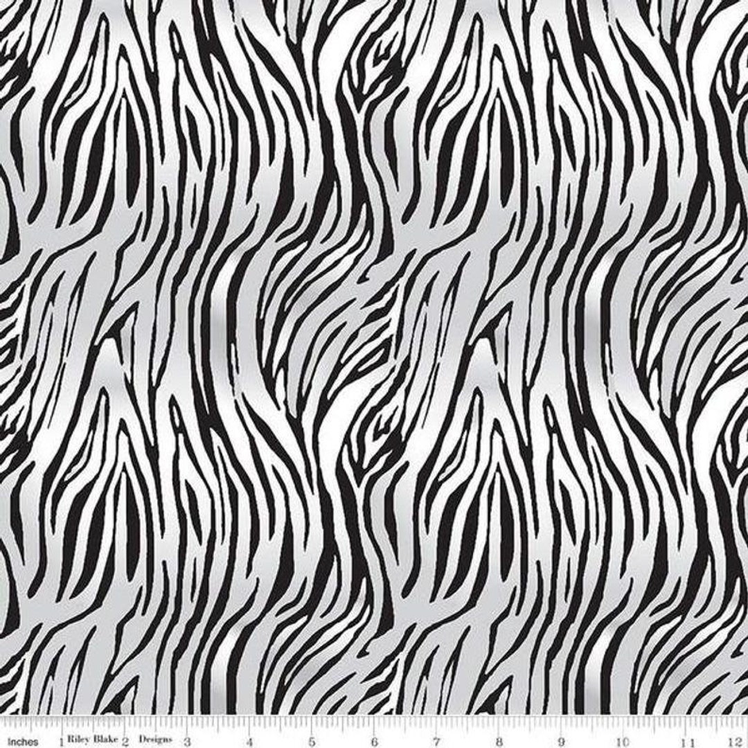 Zebra Print Fabric Black and White Fabric Animal Print - Etsy