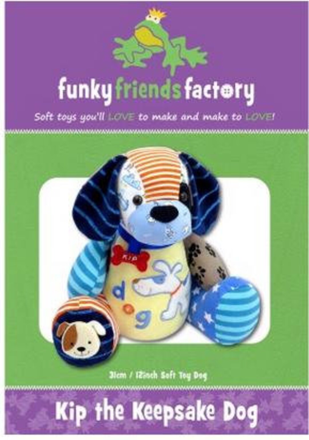 Dog Soft Toy Pattern, DIY Dog Softie, Kip the Keepsake Dog PAPER ...