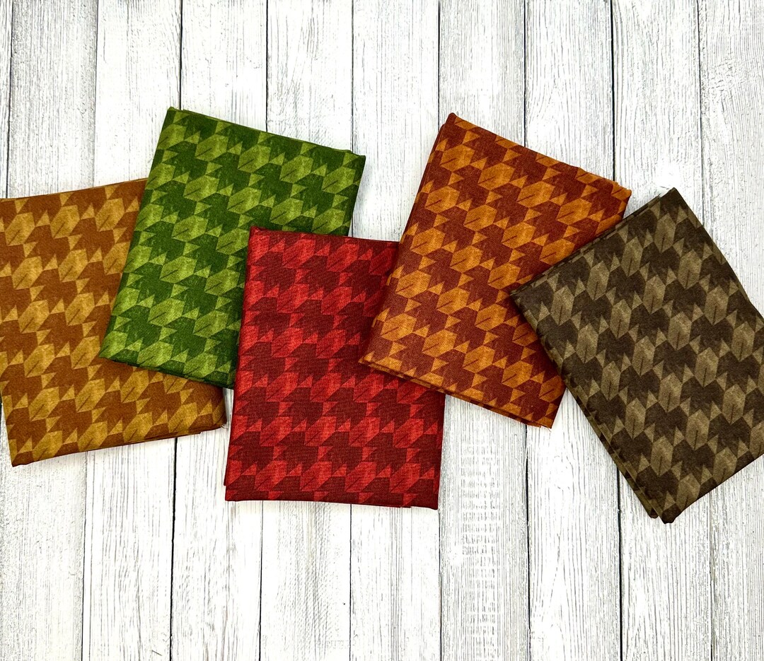 Fall Bundle of 5 Fabrics, Autumn Colors Fabric, CHOOSE YOUR CUT 100% ...