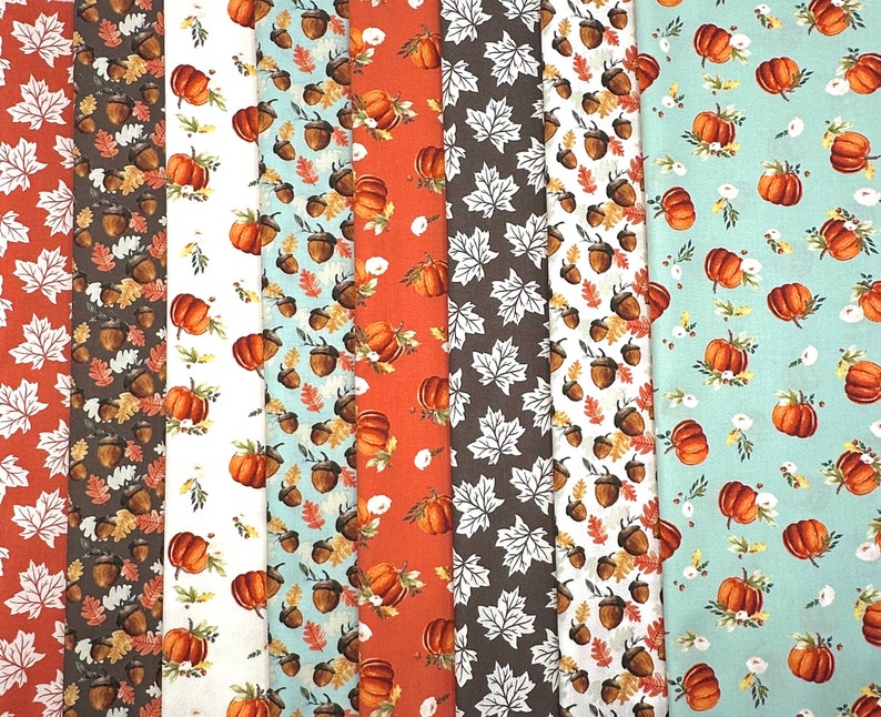 Autumn Bundle of 8 Fabrics, Thanksgiving Fabric, Fall Fabrics, CHOOSE ...