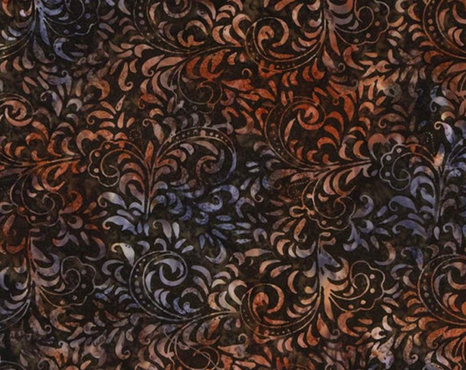 Batik Fabric, Brown Rust Multicolor Batik Tjaps Hand Dyed Ethically ...