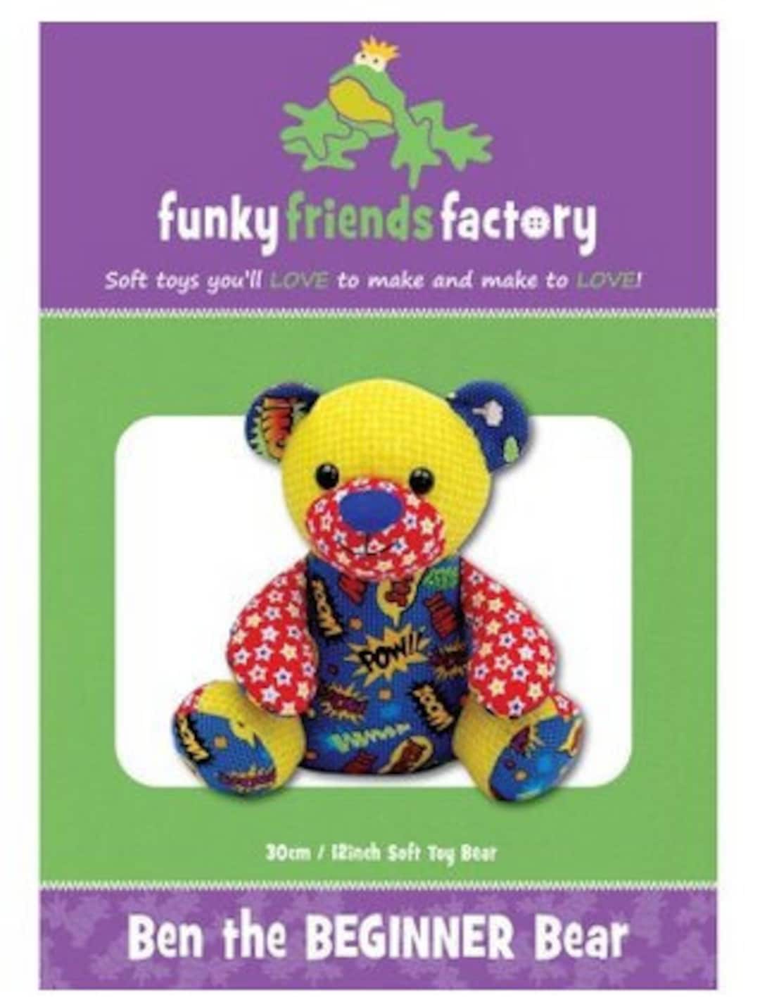Ben the Beginer Bear, Memory Bear Pattern, Soft Toy Pattern, Fabric ...