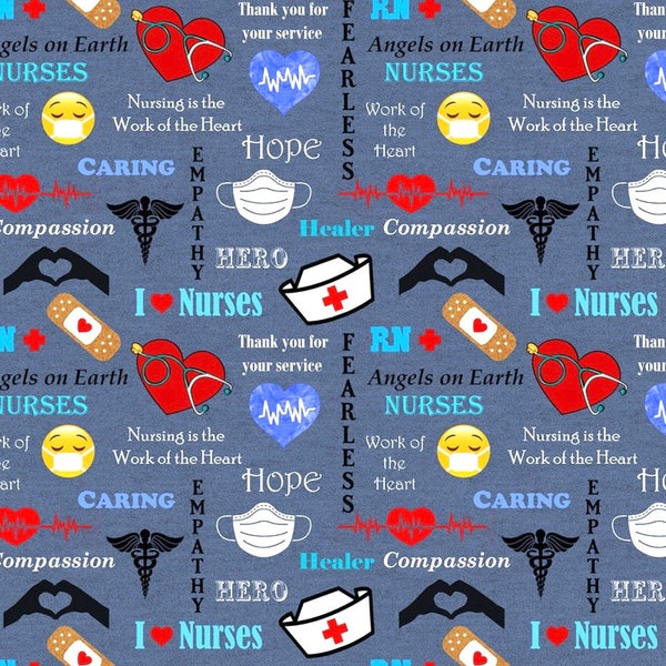 Nurse Fabric - Etsy