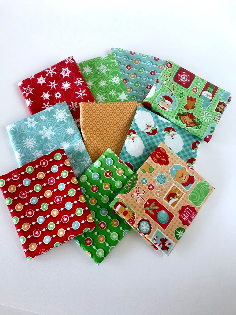 Christmas Bundle Of 10 Fat Quarters Christmas Fat Quarter Etsy